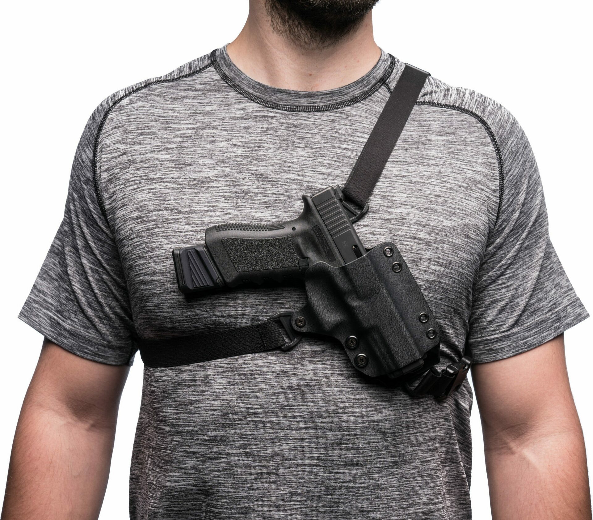 BlackPoint Tactical Outback Chest System Holster OWB Outside The BlackPoint Tactical Outback Chest System Holster OWB Outside The