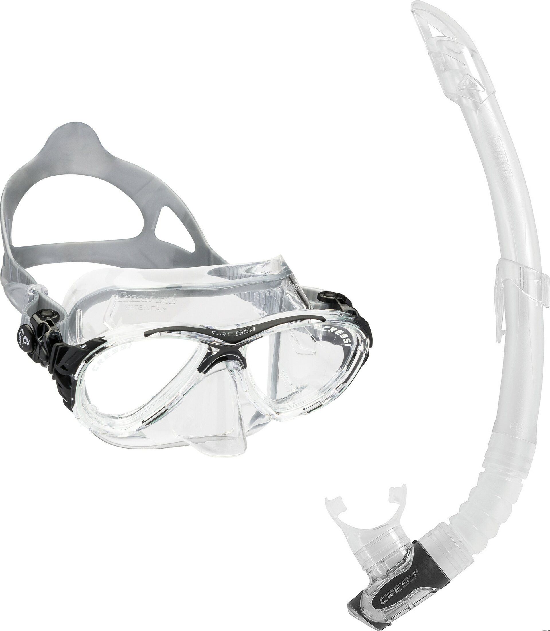 Cressi Air Crystal Mask + Gamma Snorkel | Snorkeling sets for Adults ...